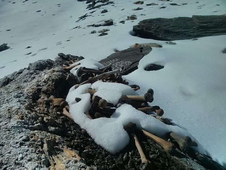 Ancient human remains frozen in the Himalayas (Skeleton lake), had DNA ...